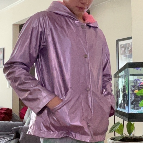 Limited Too | Jackets & Coats | Kids Holographic Button Up Rain Jacket ...